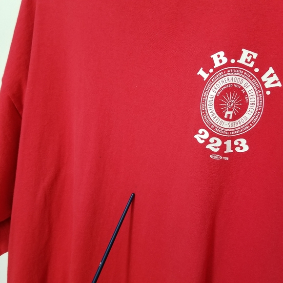 Vintage | Shirts | Vintage Ibew Union Made Red Tee Shirt 3xl | Poshmark